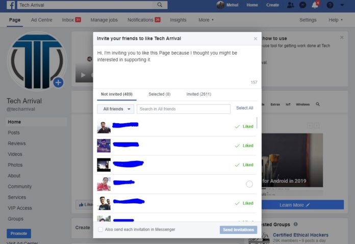 How to Invite All Friends to Facebook Page with this Crazy Technique