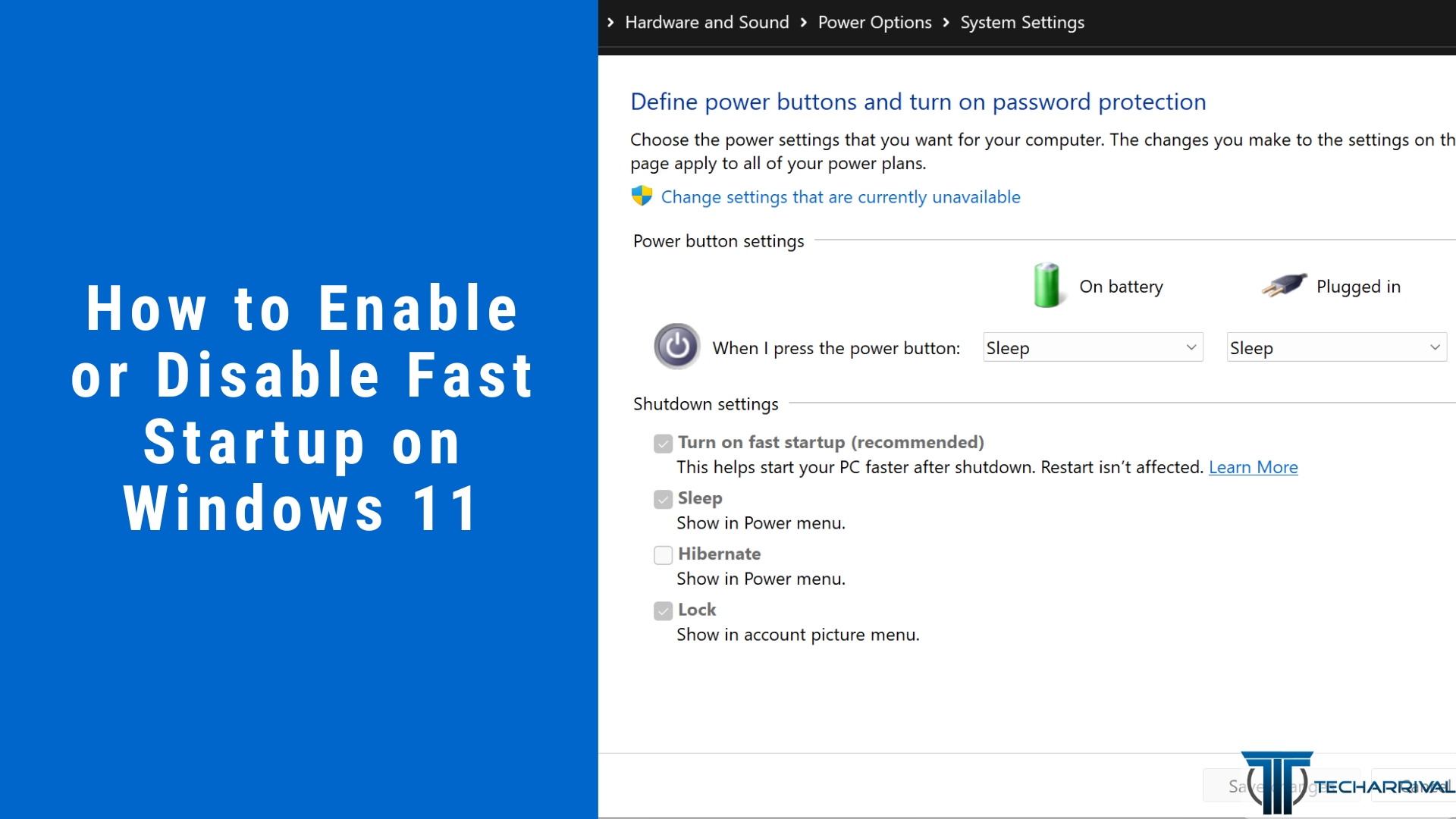 How to Enable or Disable Fast Startup on Windows 11