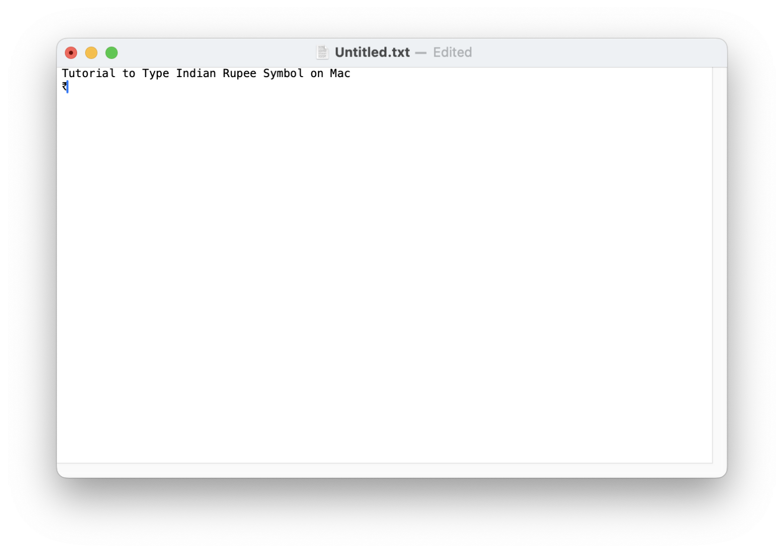 How to Type Rupee Symbol on Mac