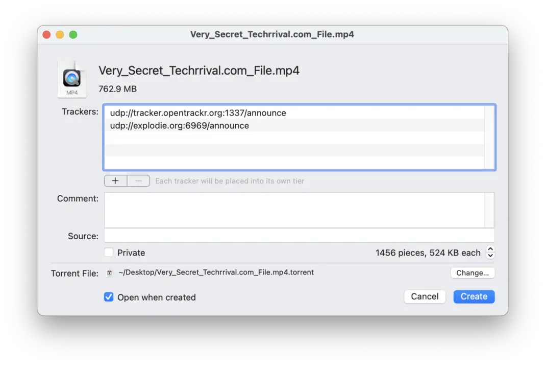 How to Create Torrent Files with Transmission