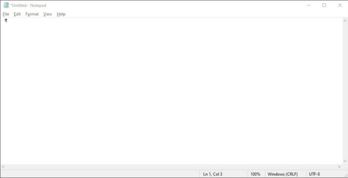 How to Type Rupee Symbol on Windows