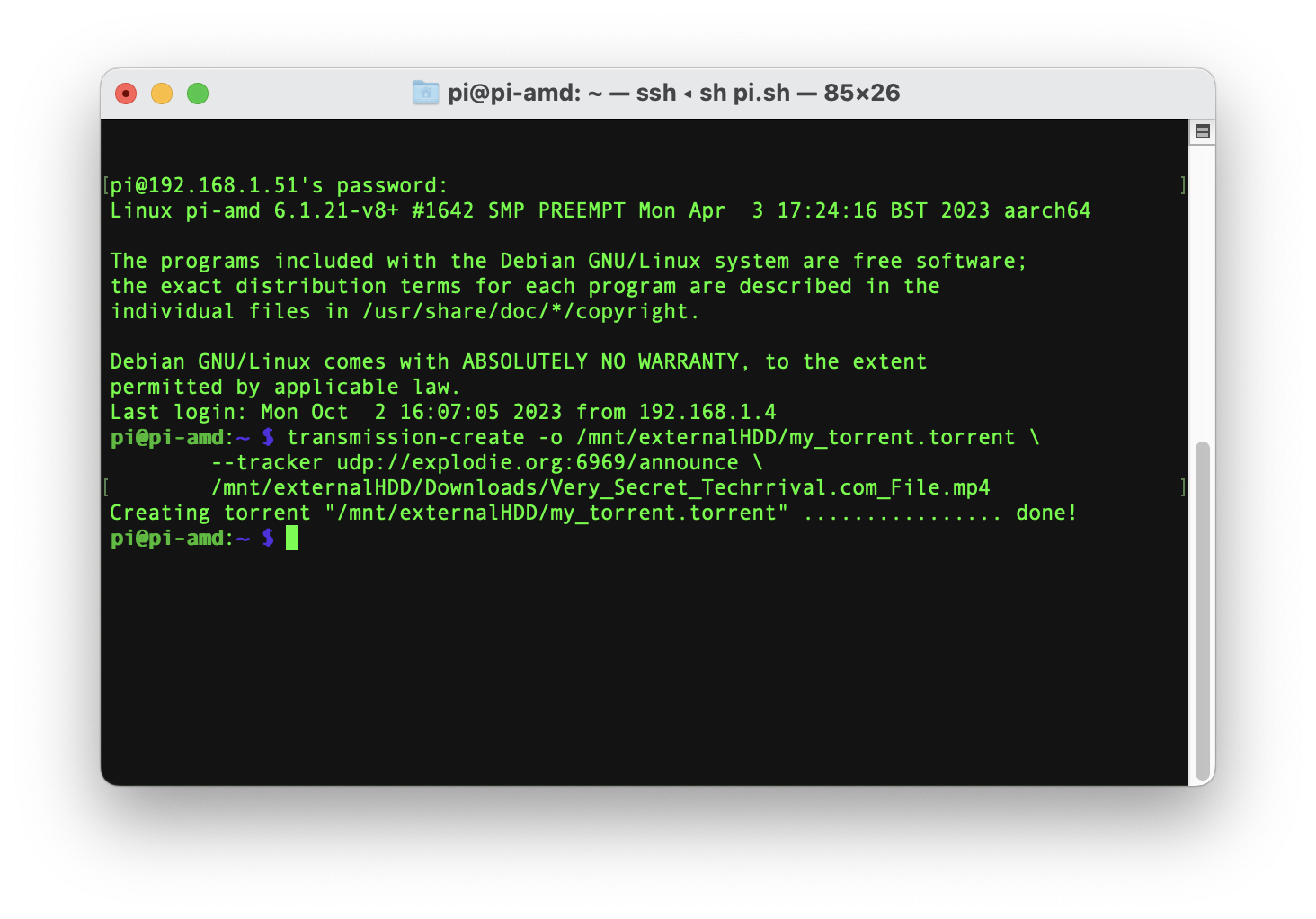 How to Create Torrent Files with Transmission