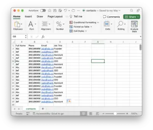 How to Convert Excel xlsx to Vcard vcf File